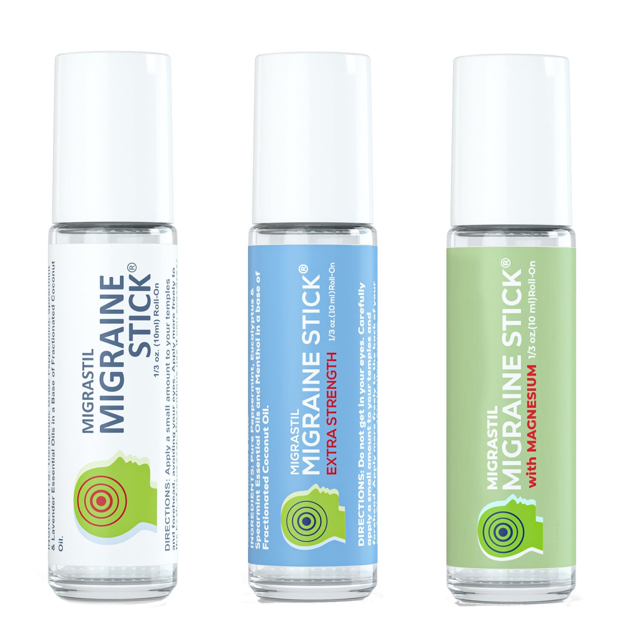 Migraine Stick Super Bundle with Original, Extra Strength, and Magnesi ...